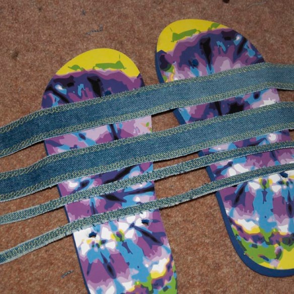 In A Flap – flip-flop denim fabric strap upcycle | Country Skills for ...